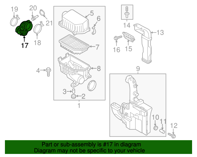2013-2017 Hyundai Intake Duct 28140-3X000 | OEM Parts Online