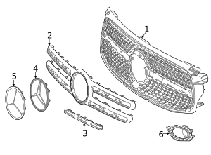 247-888-61-00-9982 - Grille Molding 2020-2023 Mercedes-Benz GLB 250 ...