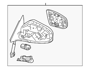 2008-2015 Infiniti Mirror Assembly-Door - Right-Hand 96301-1BA3D ...