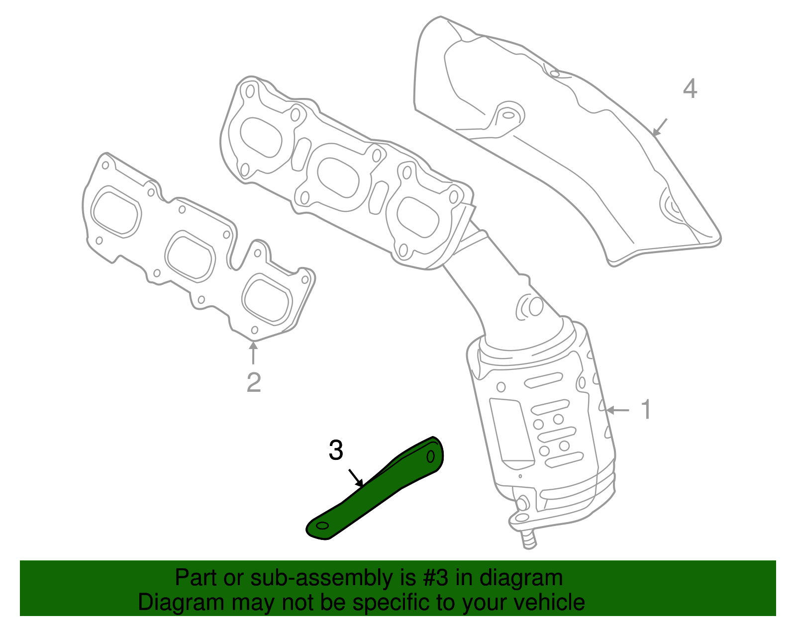28527-3C730 - Exhaust Manifold Bracket 2012-2014 Hyundai Genesis ...