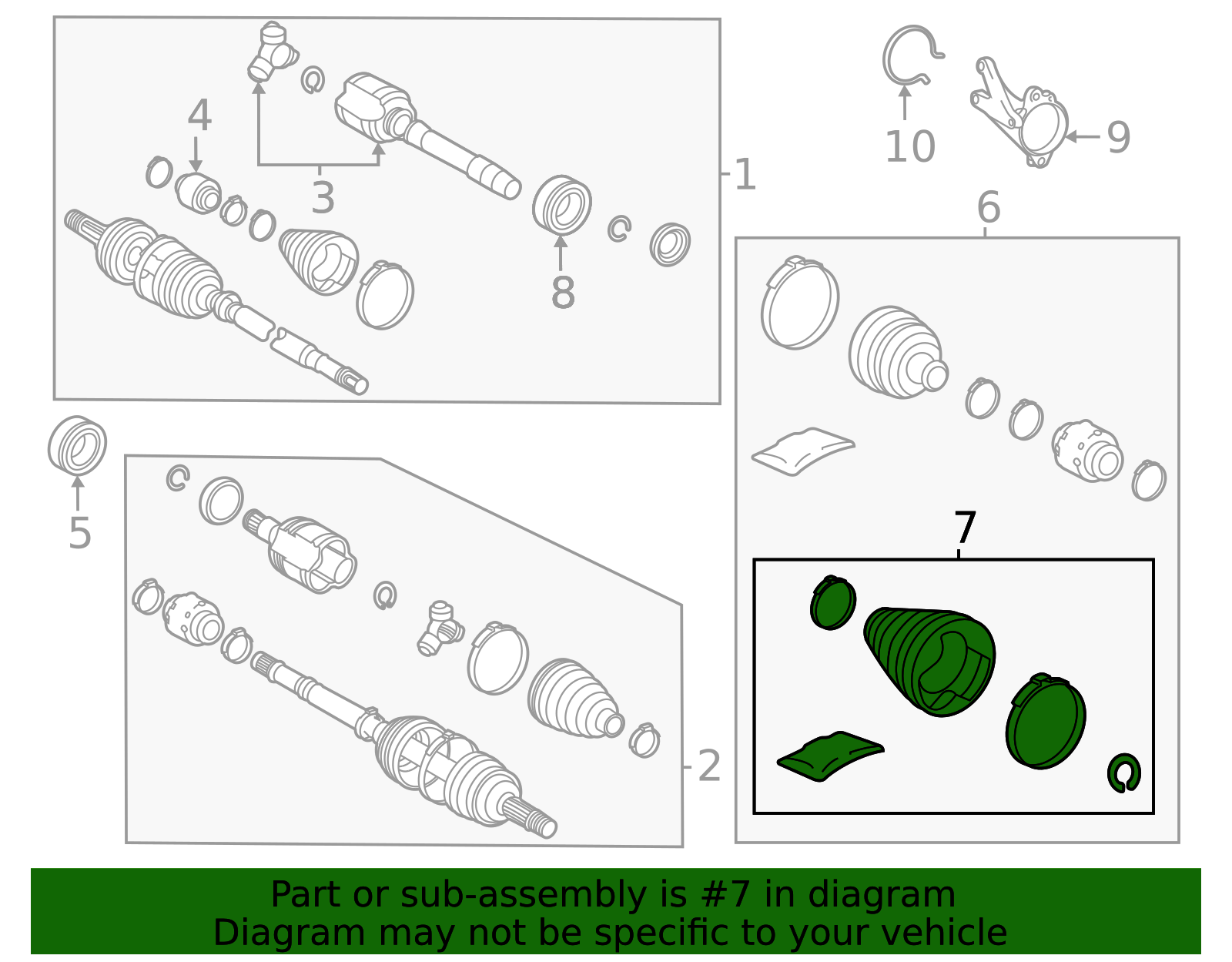 2020-2024 Toyota Highlander Inner Boot 04437-0E012 | Retail Performance ...