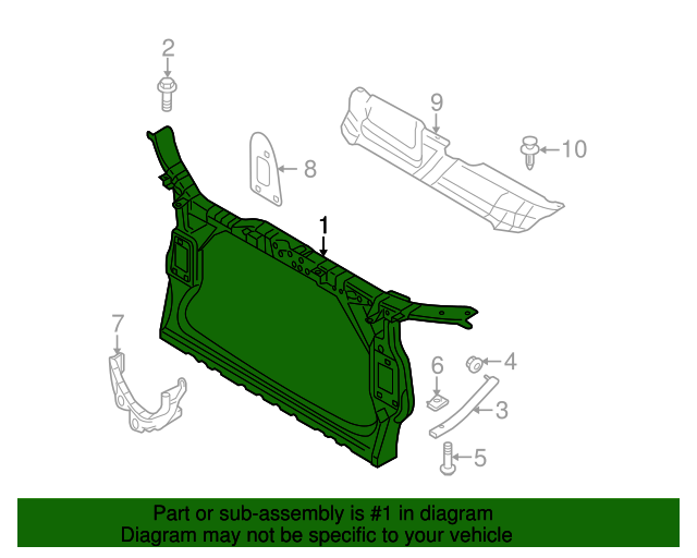 8K0-805-594-L - Radiator Support 2008-2017 Audi | Audi OEM Parts