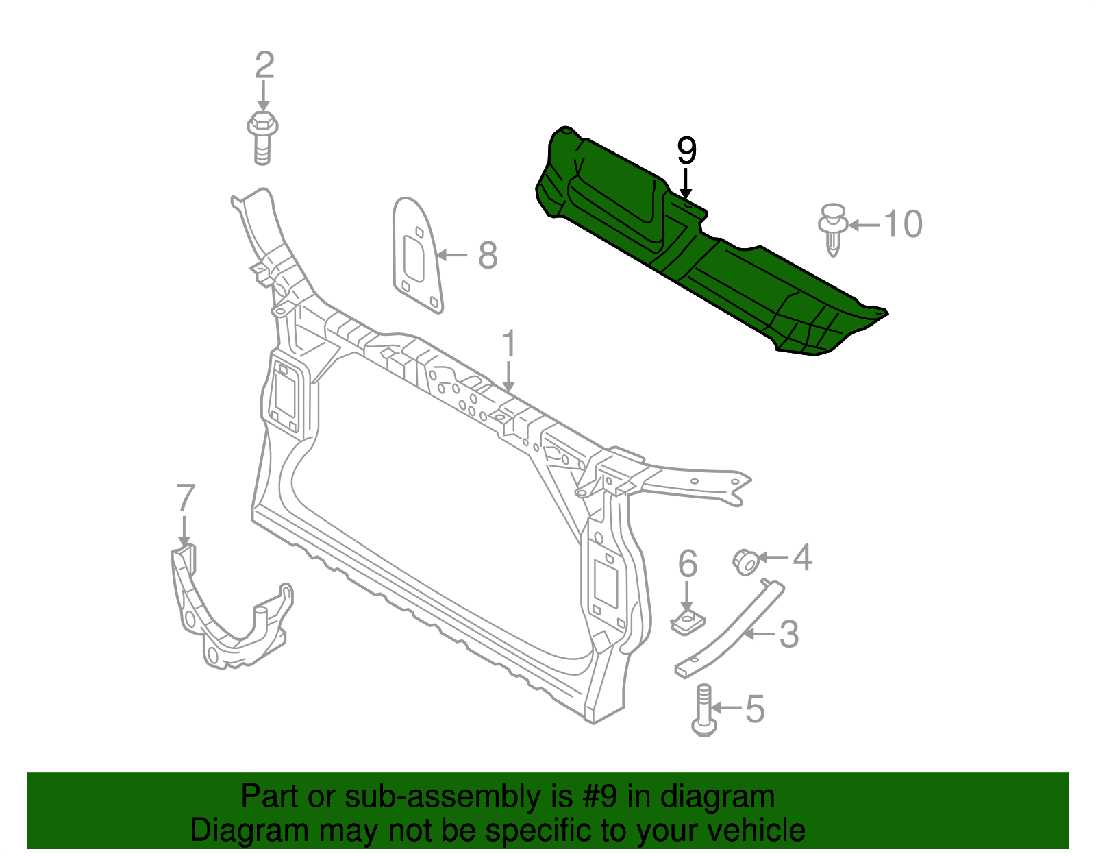 2013-2016 Audi Sight Shield 8K0-807-081-D-9B9 | OEM Parts Online