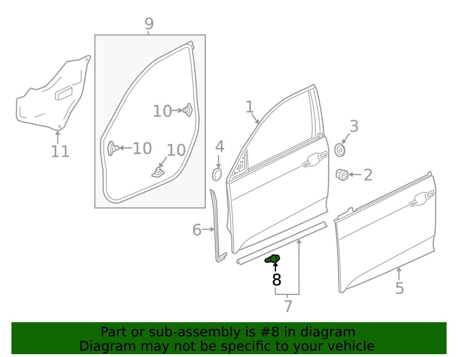 91562-TBA-003 - Clip Side Sill - 2016-2021 Honda | Honda Factory Parts