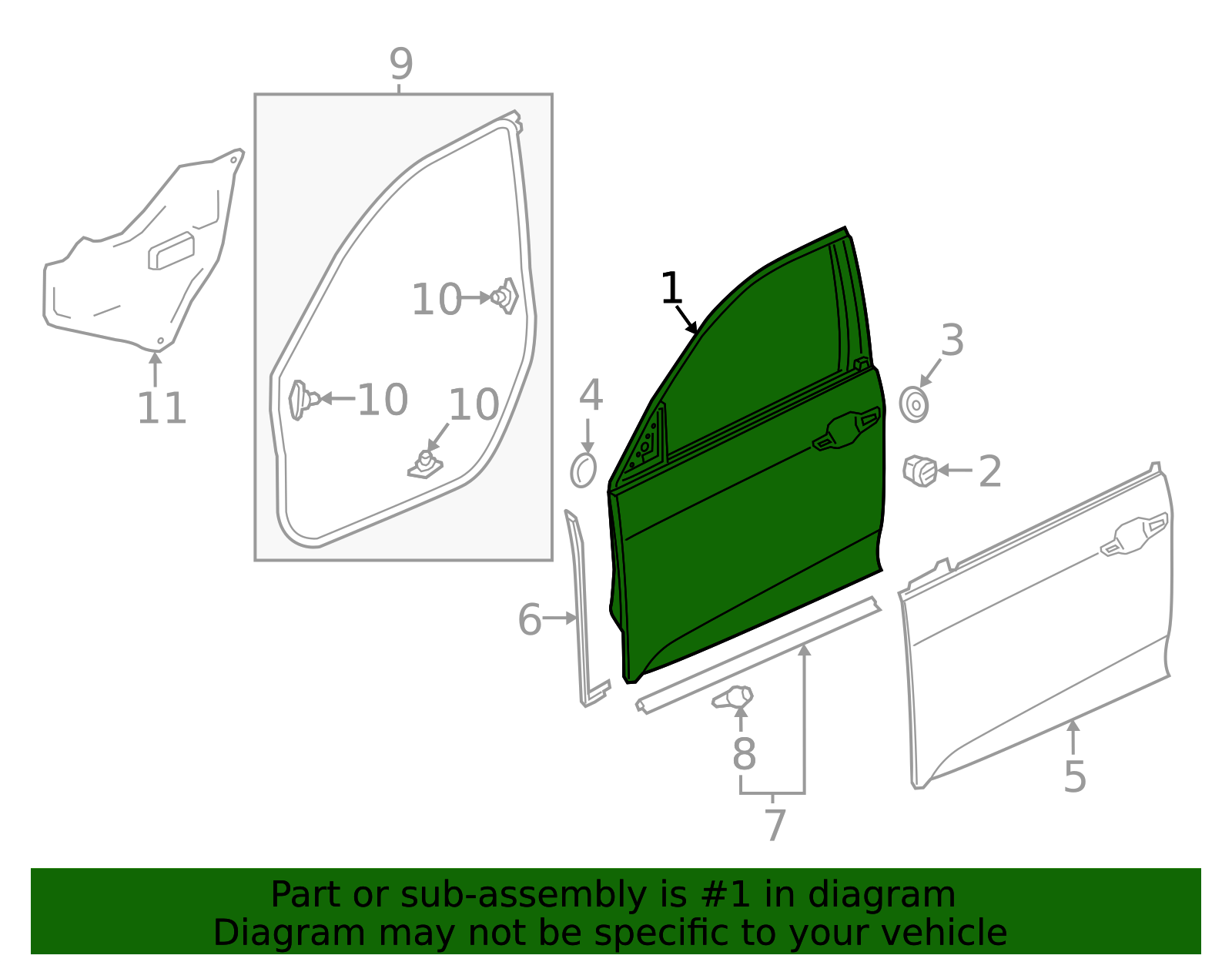 67010-TBA-A00ZZ - Door Shell 2016-2021 Honda Civic | Honda Parts Online