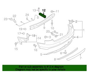 2008-2017 Audi Bumper Bracket 8T0-807-332-A | Genuine Audi Parts