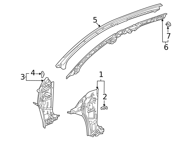 84686613 - Driver Side Roof Inner Side Rail 2021-2023 Buick Envision ...