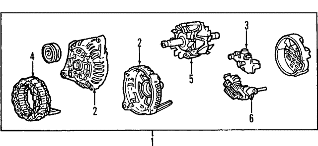 2004-2008 Chevrolet Alternator Drive End Frame 93740748 | TascaParts.com