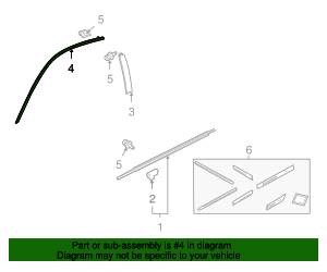 72425-TE0-A01 - Molding, R Front Door Sash - 2008-2012 Honda Accord ...