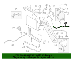 17127591092 - 2010-2015 BMW 760Li Overflow Hose (17-12-7-591-092) | BMW ...
