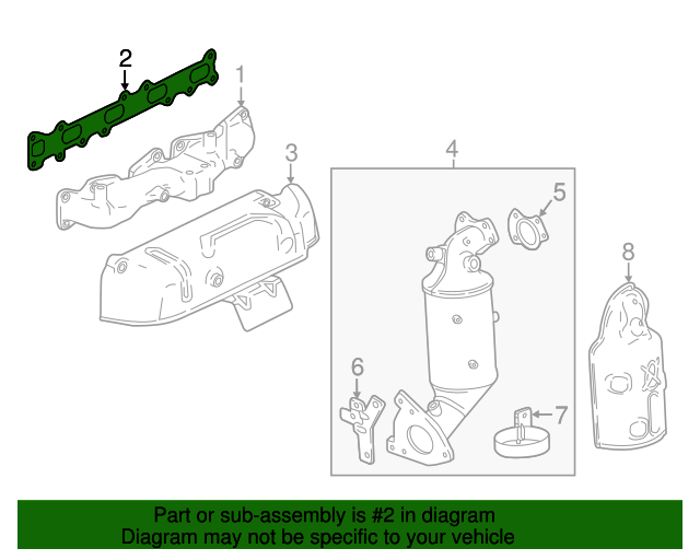 12642186 - Manifold Gasket 2016-2022 GM | Gateway Buick GMC Parts