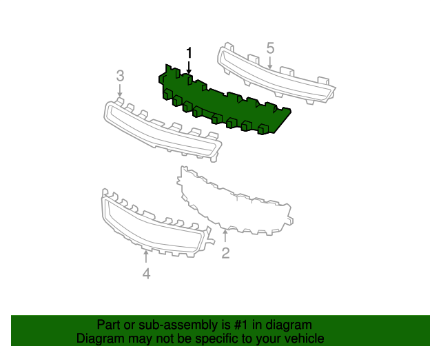 2008-2012 Chevrolet Malibu Front Upper Radiator Grille in Silver ...