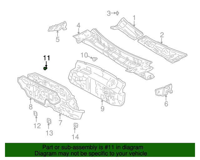 1997-2005 Toyota Insulator Clip 90950-01871 | Toyota Parts Center