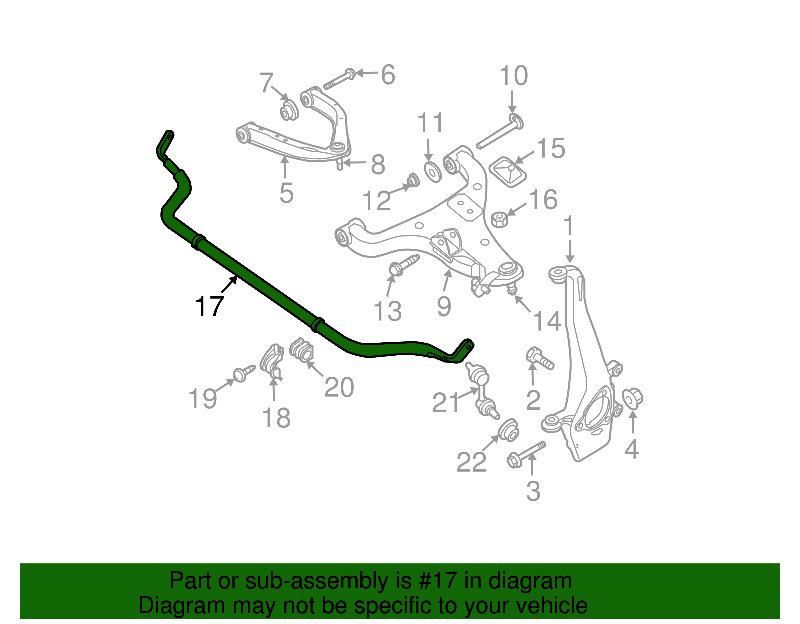 2004-2015 Nissan TITAN Stabilizer Bar 54611-7S210 | My Nissan Part