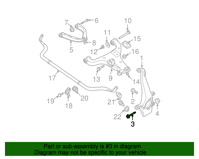 2004-2019 Nissan Knuckle Bolt 40178-7S01A | TascaParts.com