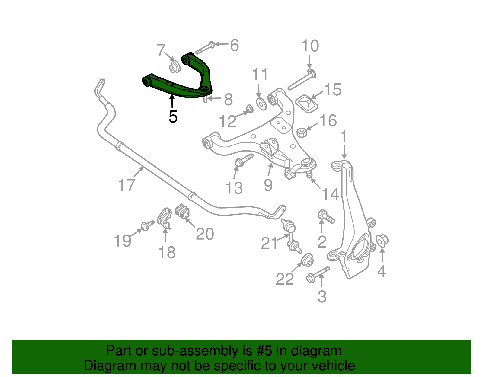 2004-2024 Nissan Upper Control Arm 54524-ZR00B | Bill Kay Nissan Parts