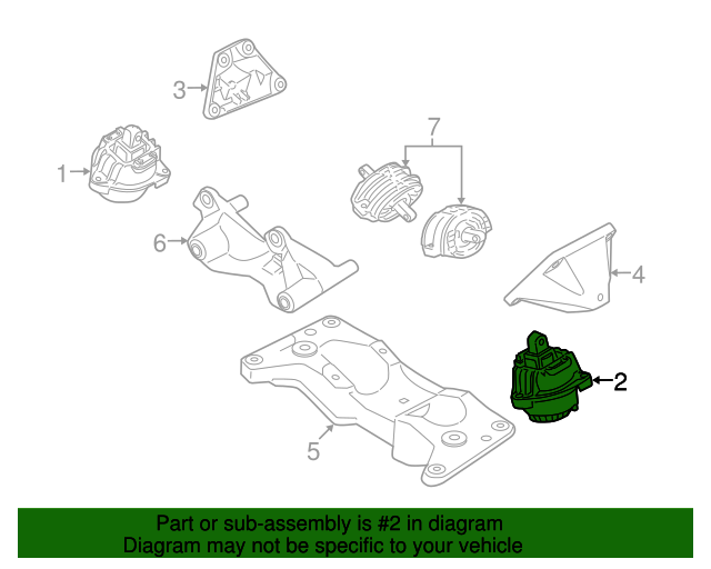 22-11-6-851-263 - Engine Mount 2012-2019 BMW | AutoNationParts.com