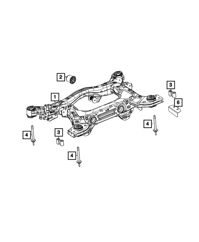 2021-2024 Jeep Grand Cherokee L Rear Suspension Cradle 68458196AI ...