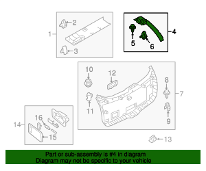 2017-2019 Mazda CX-5 Lift-Gate Trim KB7W-68-950 | TascaParts.com