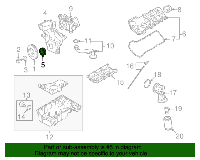 1999-2024 Ford Seal XW4Z-6700-AA | OEM Parts Online