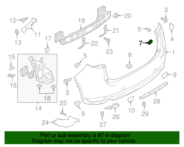 2017-2019 Mazda CX-5 Bumper Cover Insulator KB8A-50-2G2 | TascaParts.com