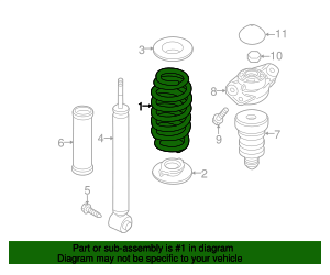 2006-2018 Volkswagen Coil Spring 3C0-511-115-AT | VW Direct Parts
