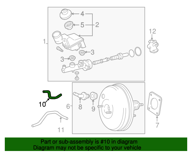 44773-12710 - Vacuum Hose - 2003-2008 Toyota | Toyota Parts Delivered
