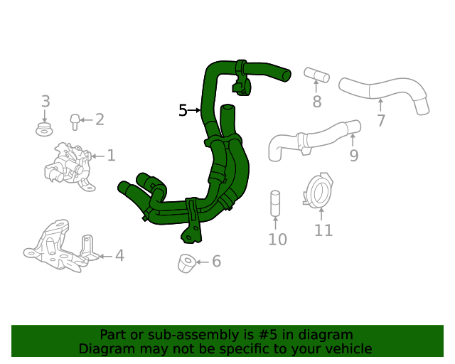2018-2023 Lexus Engine Coolant Hose 87208-11010 | OEM Parts Online