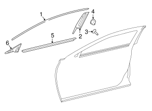 80821-5DA1A - Door Belt Molding 2017-2019 Infiniti QX30 ...