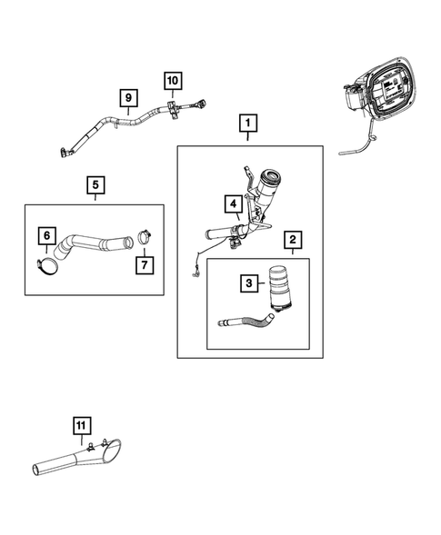 Fuel Tank Filler Tube for 2019 Ram 1500 | Mopar eStore