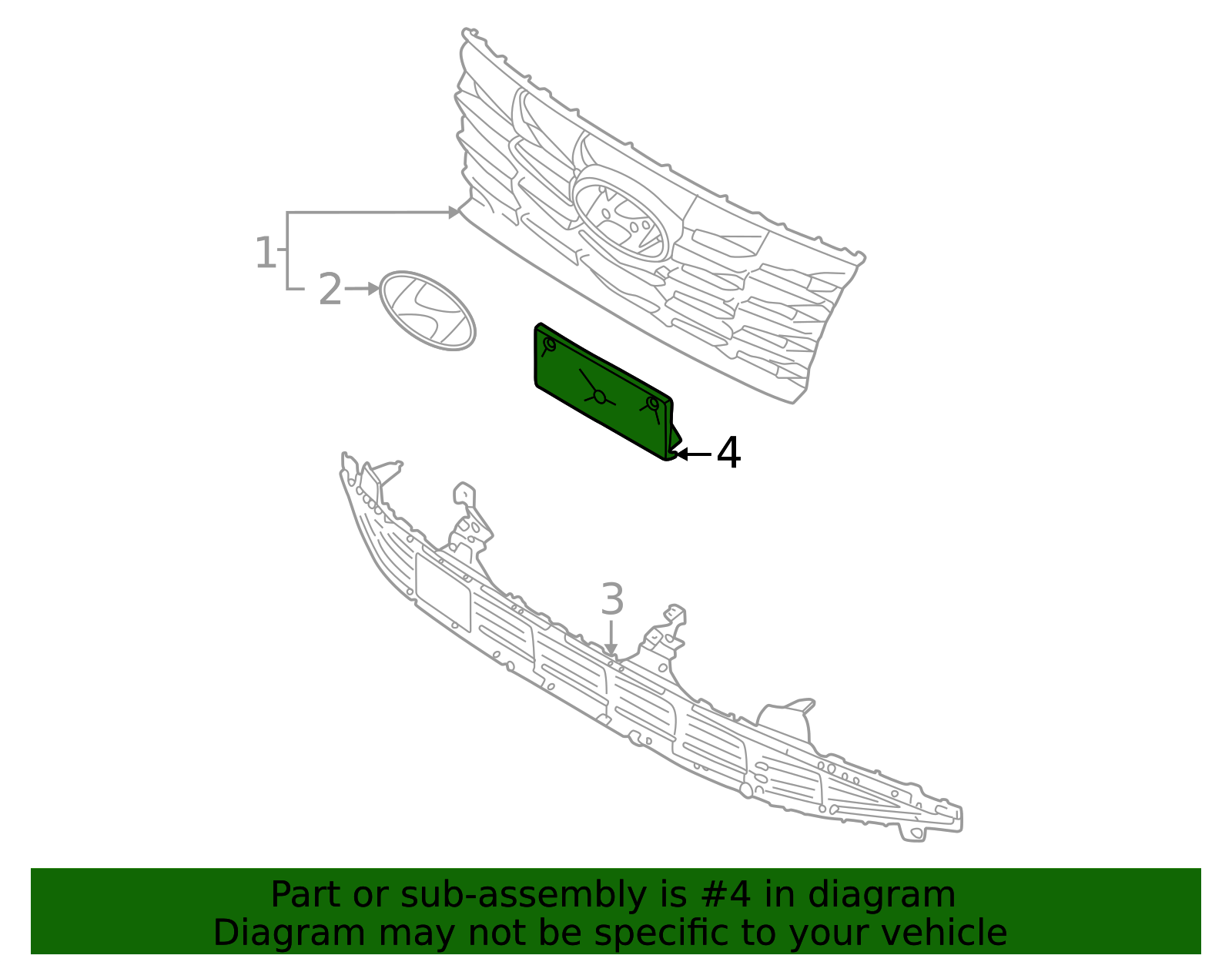 2022-2024 Hyundai Tucson License Frame 86529-N9010 | OEM Parts Online