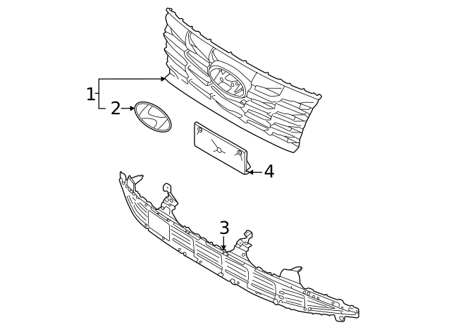 2022-2024 Hyundai Tucson Upper Grille 86350-N9000 | OEM Parts Online