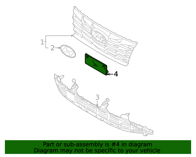 86529-CW010 - License Plate Bracket 2022-2024 Hyundai Tucson ...