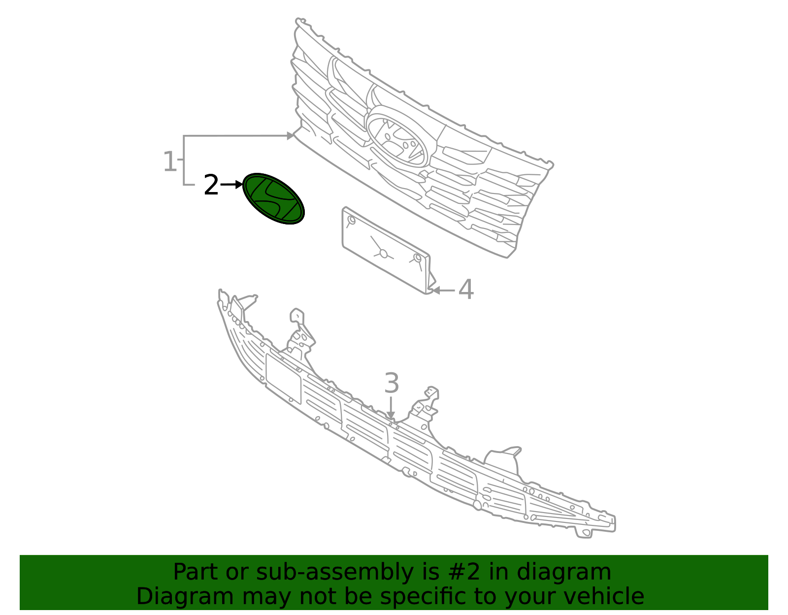 2022-2024 Hyundai Tucson Grille Emblem 86300-N9000 | Retail Performance ...