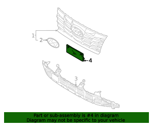 Genuine License Frame for 2022-2023 Hyundai Tucson | Part# 86529-CW010 ...