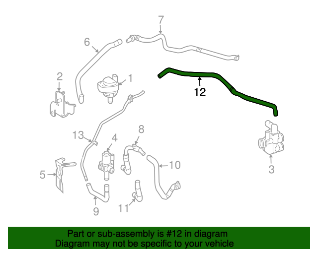 211-830-20-96 - HVAC Heater Hose 2007-2011 Mercedes-Benz | Mercedes ...