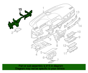51717031973 - 2002-2008 BMW Dash Cross-Member (51-71-7-031-973) | BMW ...