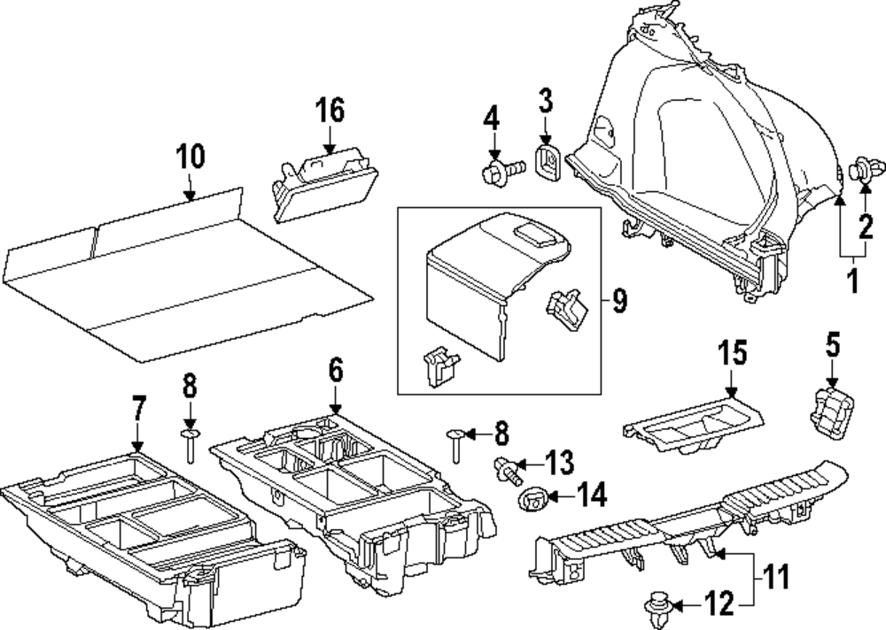 2023-2024 Toyota 2023-2024 Toyota - Storage Compartment 64995-47110 ...