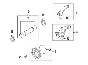2002-2005 Land Rover Freelander Engine Coolant Thermostat Kit PEM000030 ...