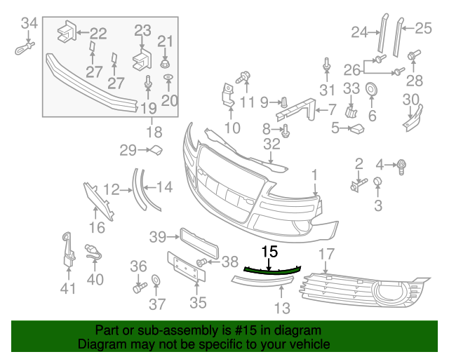 2006-2010 Audi Molding Strip 4E0-807-243-AA-2ZZ | Audi USA Parts