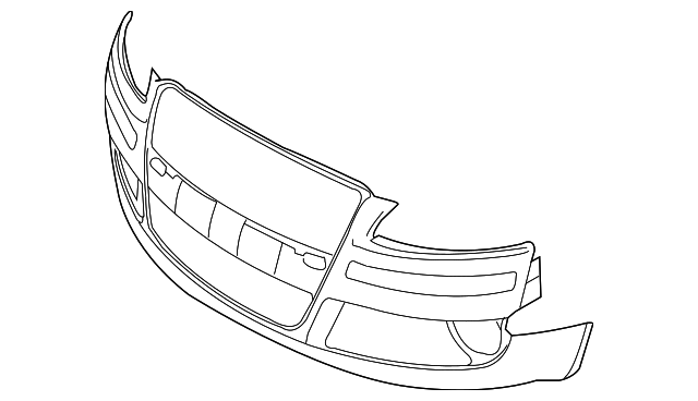2008-2010 Audi A8 Quattro Bumper Cover 4E0-807-105-R-GRU | Audi USA Parts