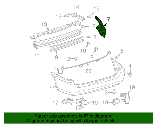 2004-2010 Toyota Sienna Side Seal 52592-AE010 | Toyota Parts