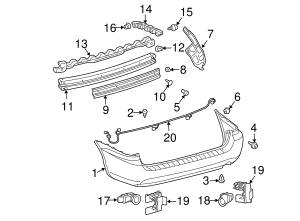 2004-2010 Toyota Sienna Energy Absorber 52615-AE010 | Toyota Parts Center