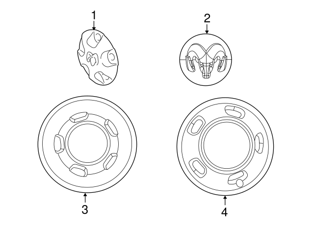 2006-2013 Mopar Center Cap 52121450AD | TascaParts.com