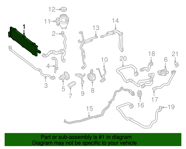 2015-2020 Mercedes-Benz Radiator 099-500-50-03 | Mercedes-Benz Parts