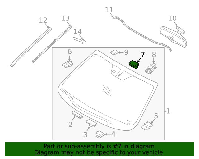 96031-3N510 - Rain Sensor Cover 2016-2024 Kia | Kia.Parts Store