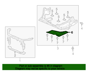 2014-2017 Acura RLX Engine Plate 74114-TY2-305 | OEM Parts Online