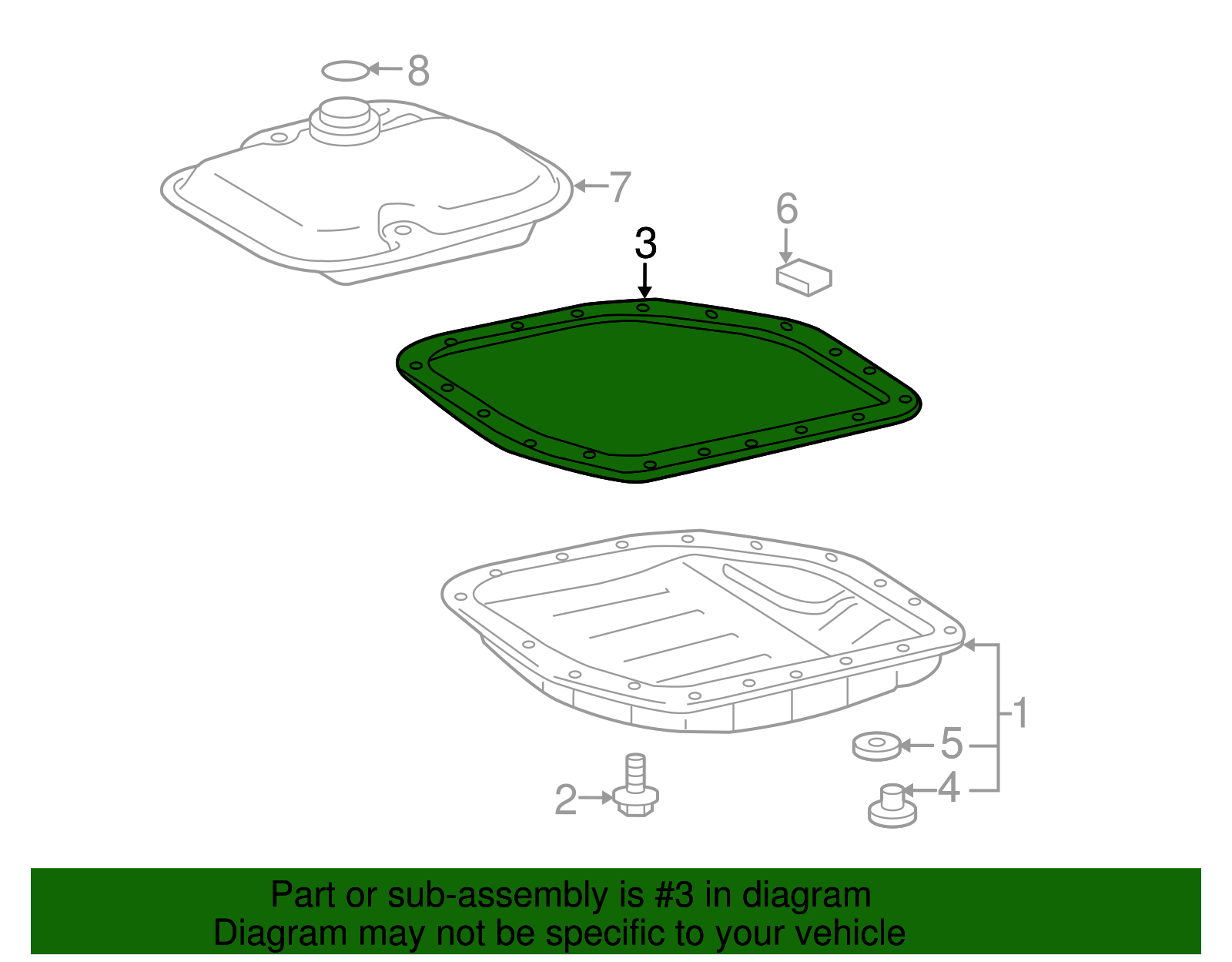 35168-52020 - 2000-2018 Toyota - Gasket, Automatic Transaxle Oil Pan ...