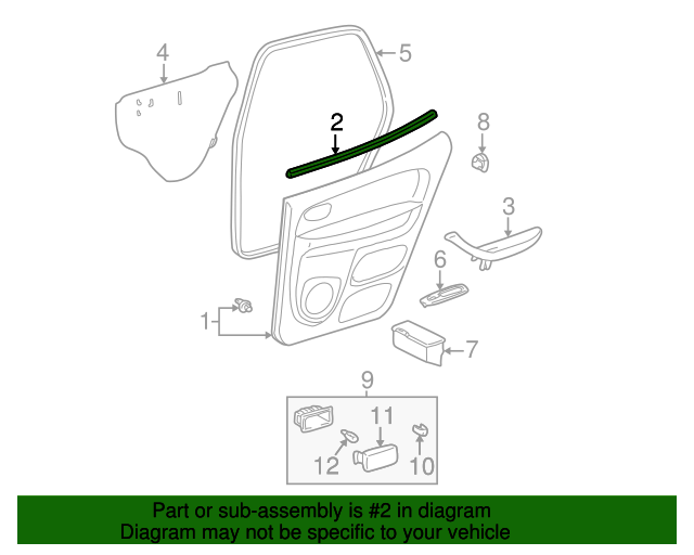68173-0C010 - Weatherstrip - 2001-2007 Toyota Sequoia | OEM Genuine ...