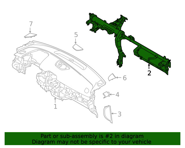 84410-J3210 - Instrument Panel Crossmember 2019-2021 Hyundai Veloster ...